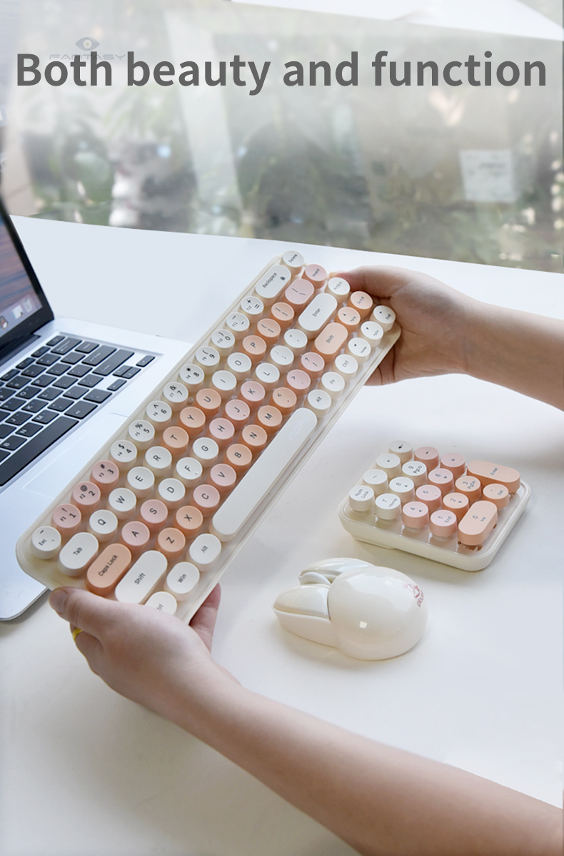 Mofii IDOL MAX 3in1 Combination Mini Cute Office Wireless Keyboard and ...