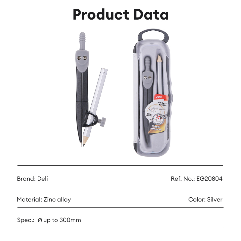 Deli Compass with Pencil Drawing Supplies Stationery School Supplies ...