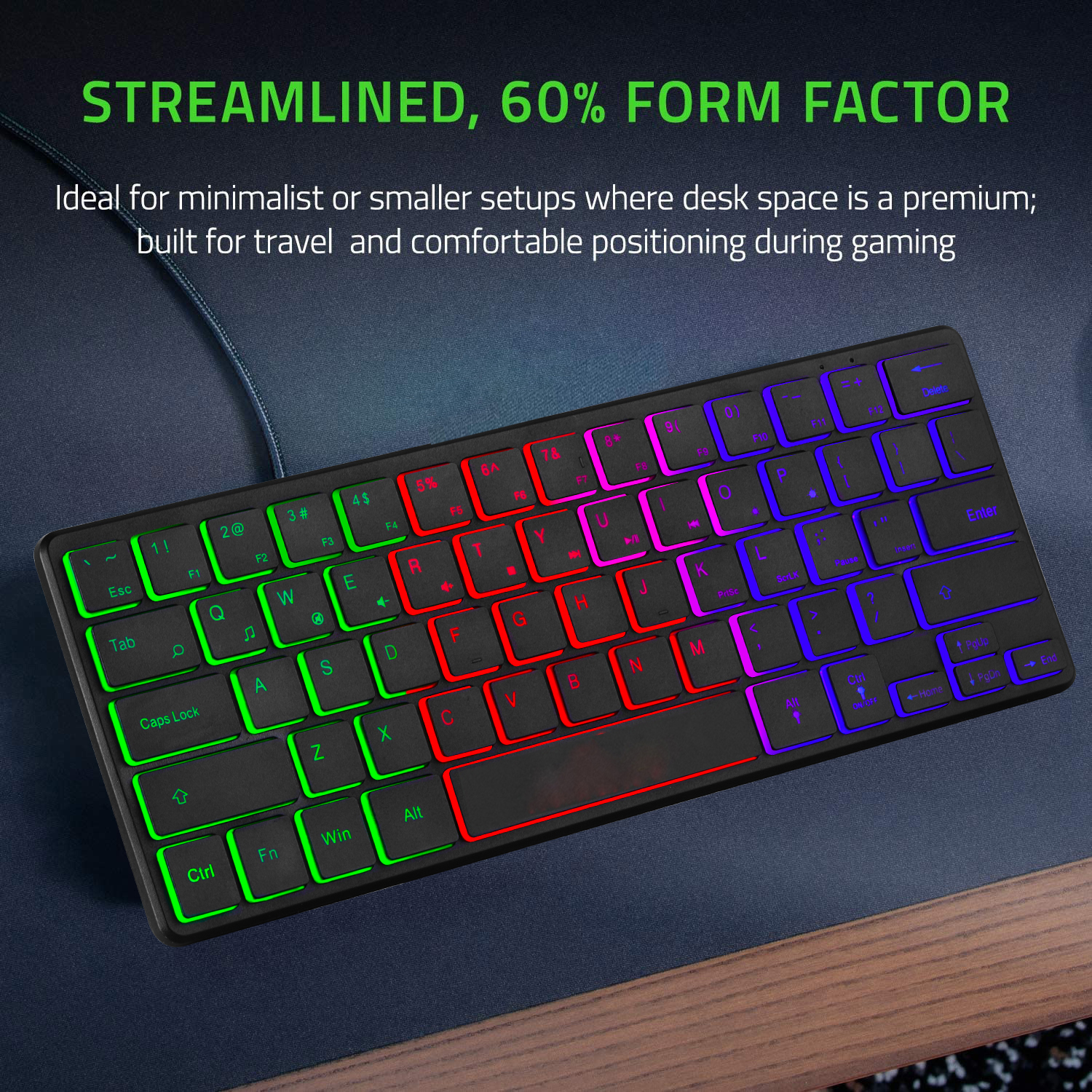 Zeus Z-911 RGB Gaming Keyboard - 64 Keys Keypad / Keyboard Multi Color ...