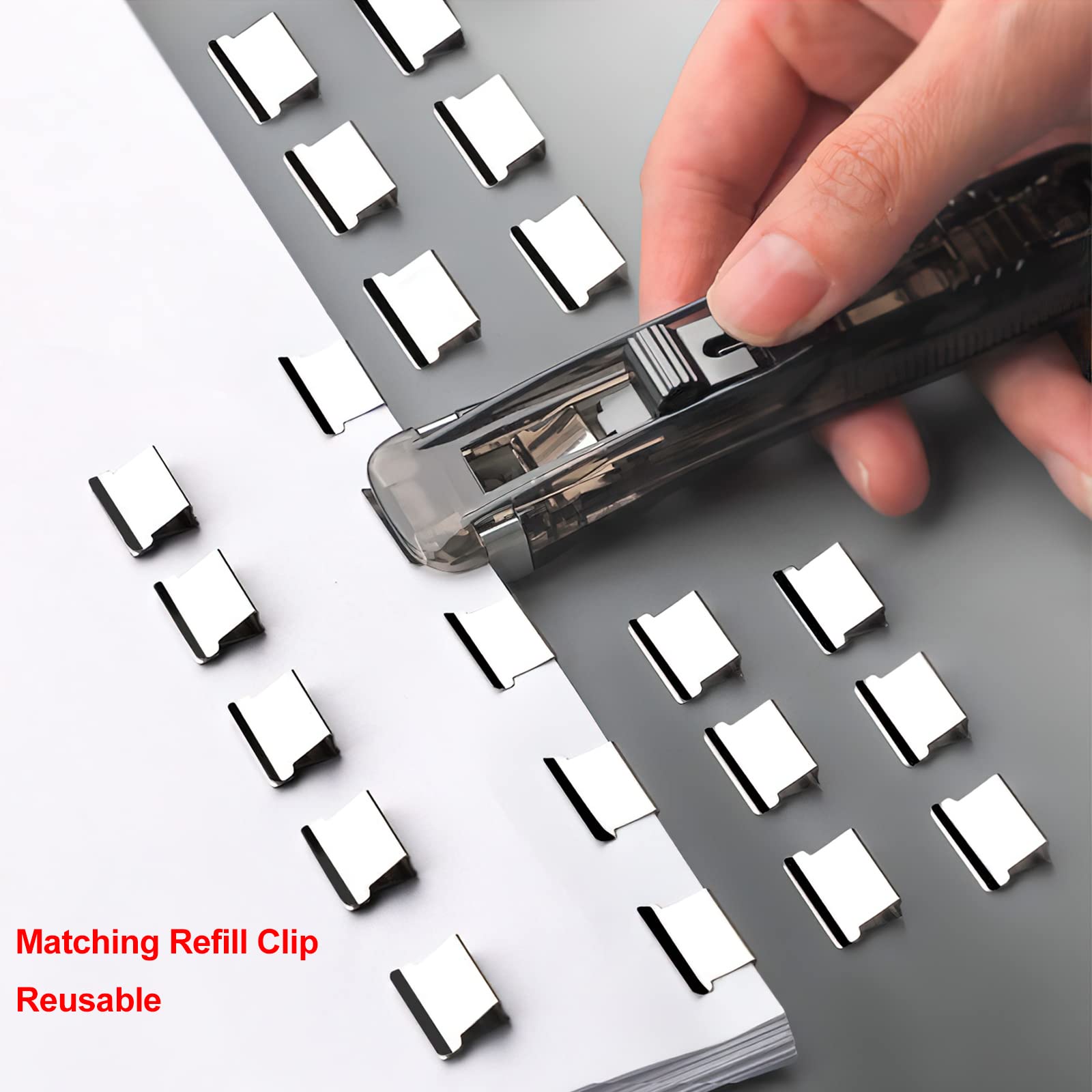 Seamless Staplers Push Clip Stapler Remover Binder Push Clamp File ...