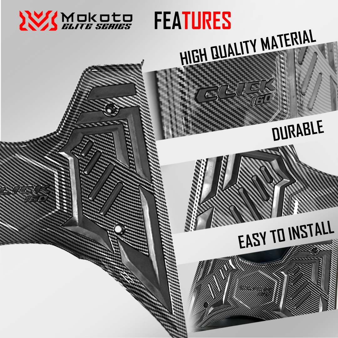 MOKOTO ELITE SERIES CLICK 160 FOOTBOARD MATTING CARBON ABS PLASTIC FOR ...
