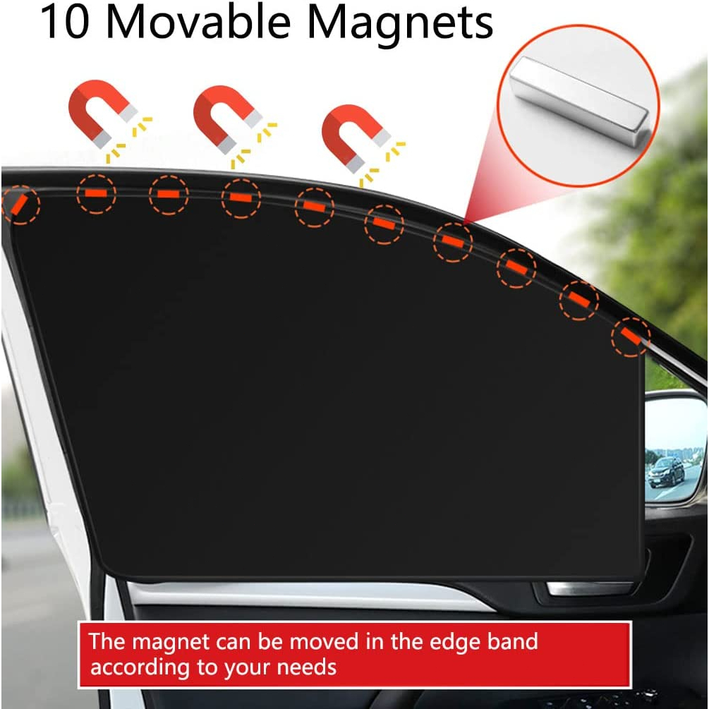 4Pcs Universal Car Curtain Side Window Sun Shades Magnetic Privacy ...