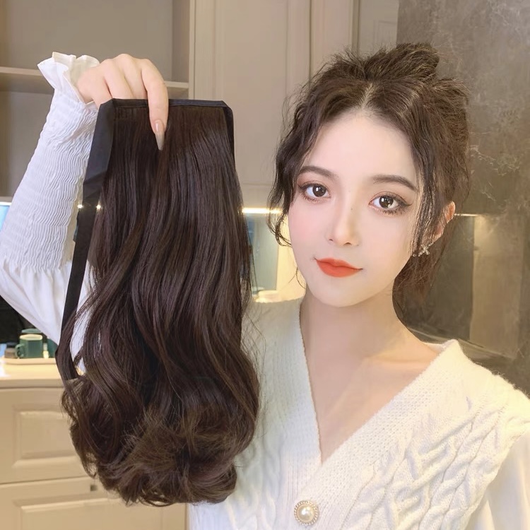 Ponytail Wigs Curly Synthetic Material With Clip B | Shopee Philippines