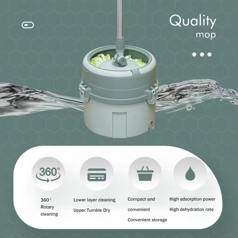 CHIT Multi Mop With Squeezer 360° Rotary Cleaning Compact And Hand-Free ...
