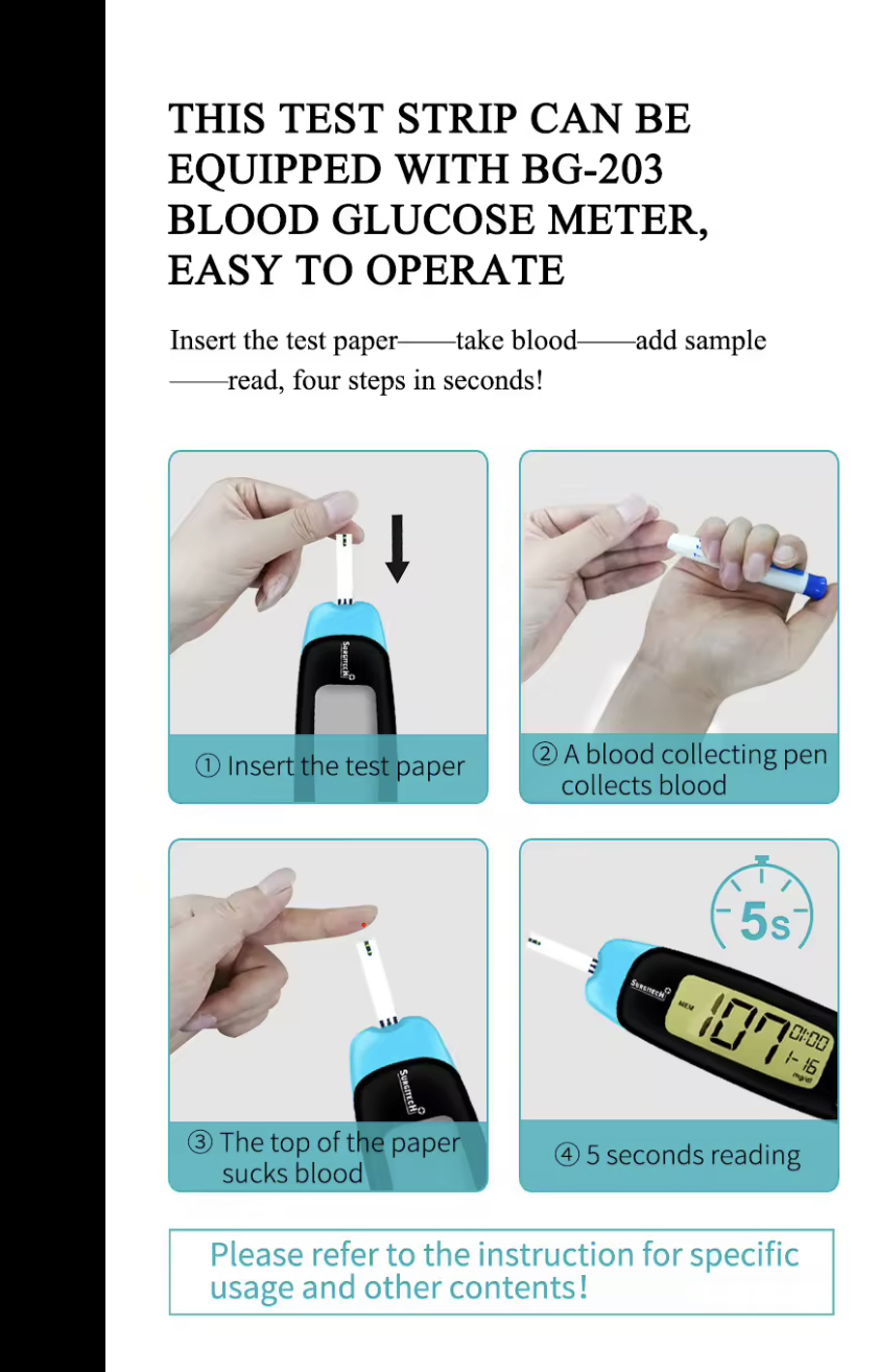 Surgitech Blood Glucose Test Strips BS-102 | Shopee Philippines