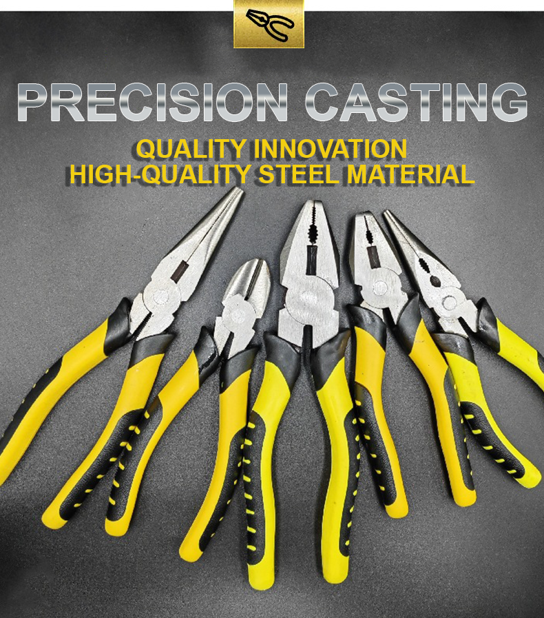 Deli 3Pcs Pliers Set Long Nose/Cutter Pliers Heavy Duty Combination ...