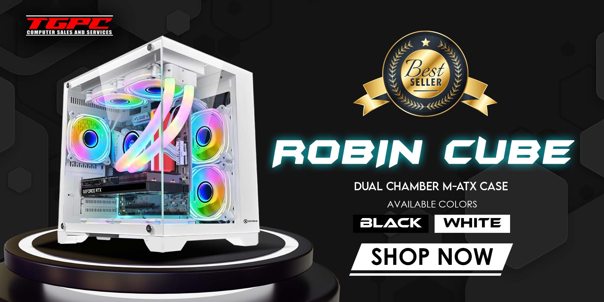 KEYTECH Robin Cube DUAL CHAMBER CASE MICRO ATX MINI ITX Computer Case ...