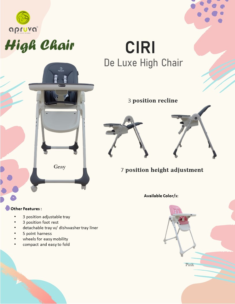 Apruva Ciri De Luxe High Chair HCC59 | Shopee Philippines