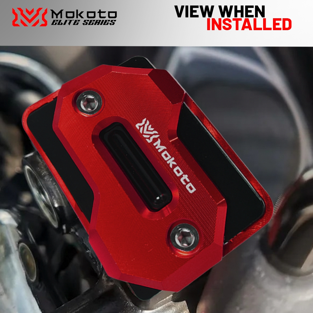 MOKOTO ELITE SERIES CNC FRONT BRAKE MASTER FLUID OIL RESERVIOR COVER ...