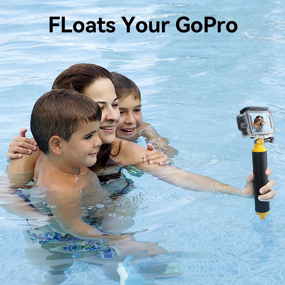 TELESIN Floaty Hand Grip Bobber Handheld Floating Stick Action Cameras ...