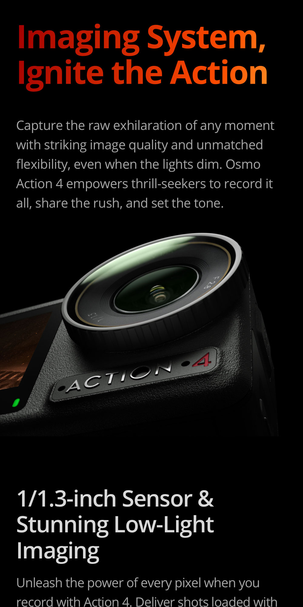 DJI Osmo Action 4 - Action Camera |10-bit & D-Log M Color Performance ...