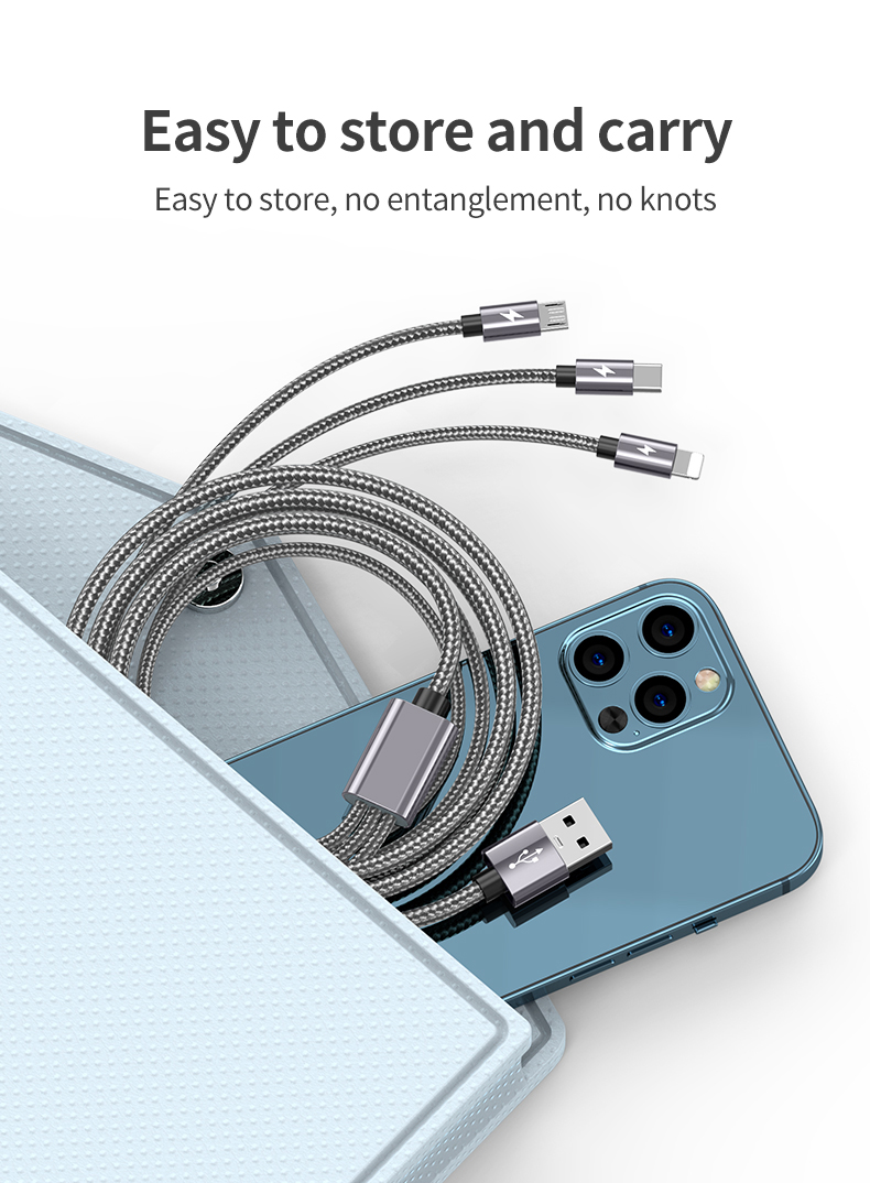Type C Cable USB Nylon Woven Cable Mobile phone fast charging cable ...