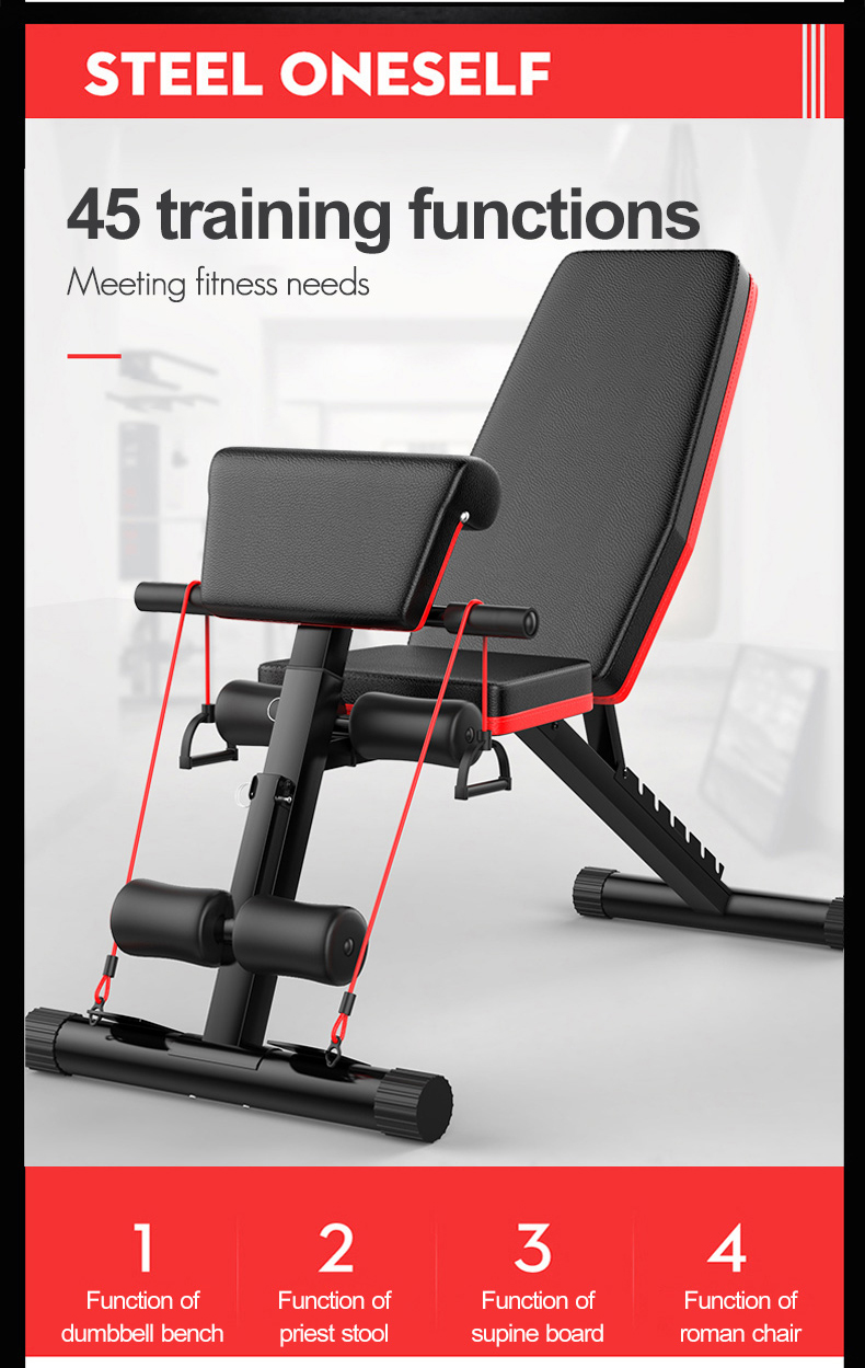 #COD Adjustable Bench Press Chair Dumbbell Bench Gym Bench Sit-up bench ...