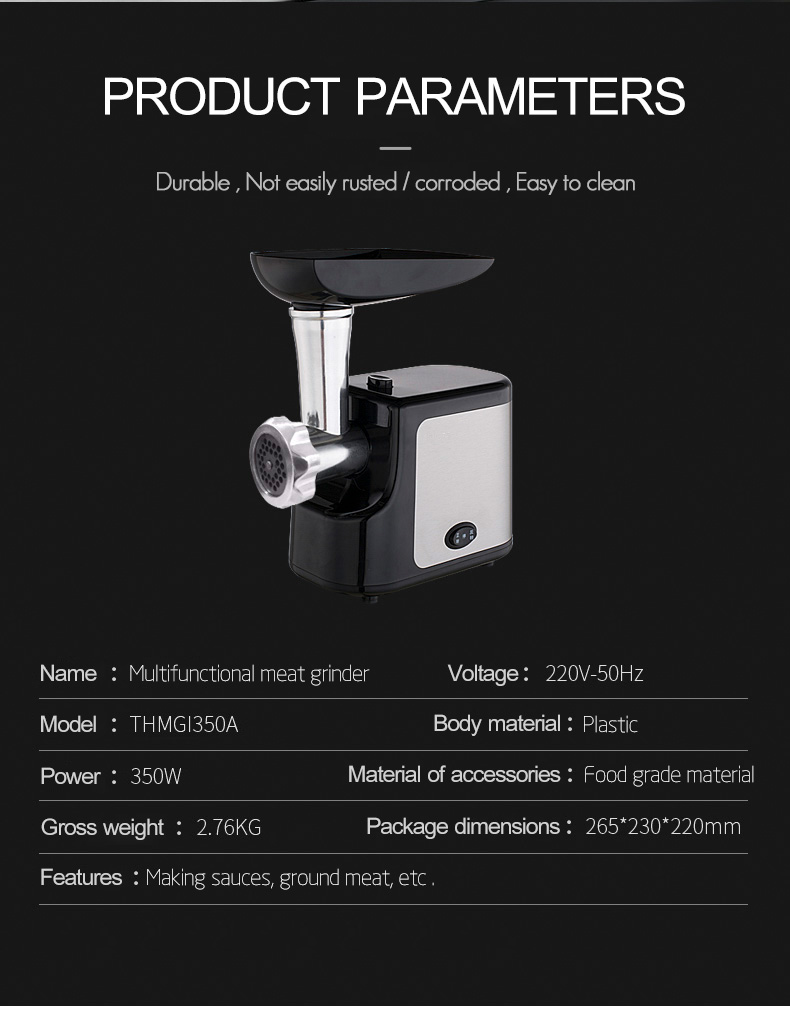 Electric Meat Grinder Kitchen Food Processors Small Household Stainless ...