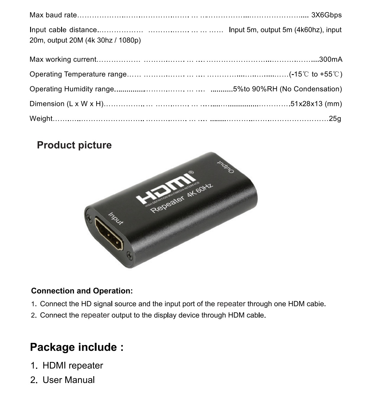 ArgoX 8K Ultra HD HDMI 2.0 Female to Female Repeater w/ IR-RX Extension, Supports 3D | HDRE ...