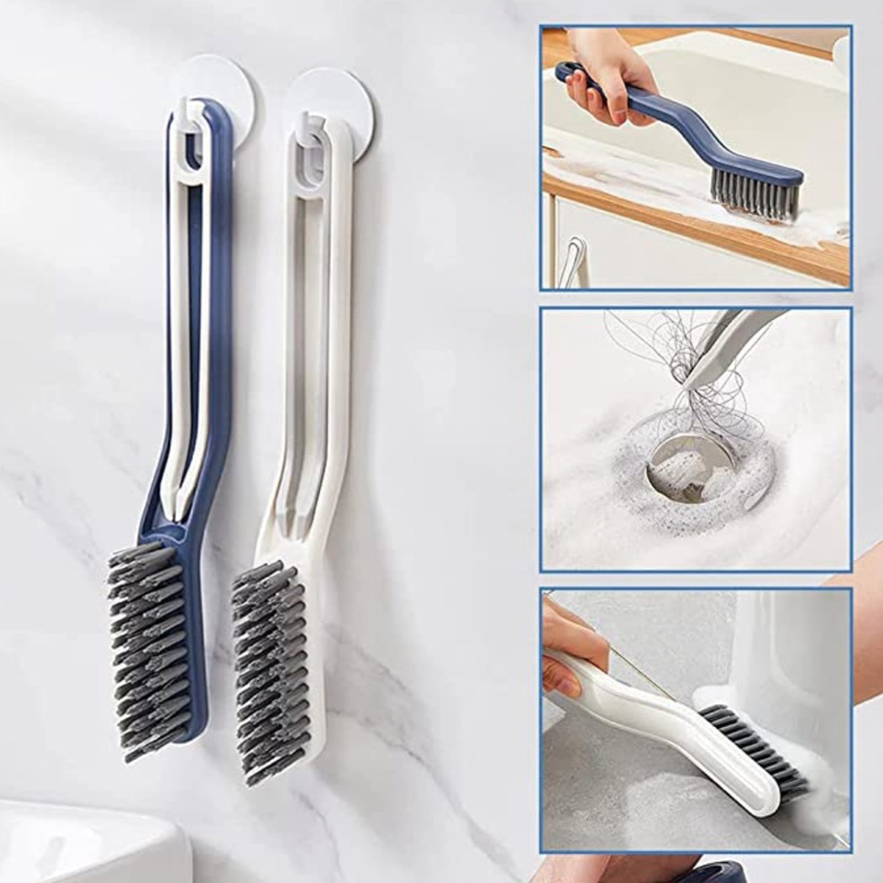 Long Handle Kitchen Bend Cleaning Brush / Sink Cleaning Portable Corner ...