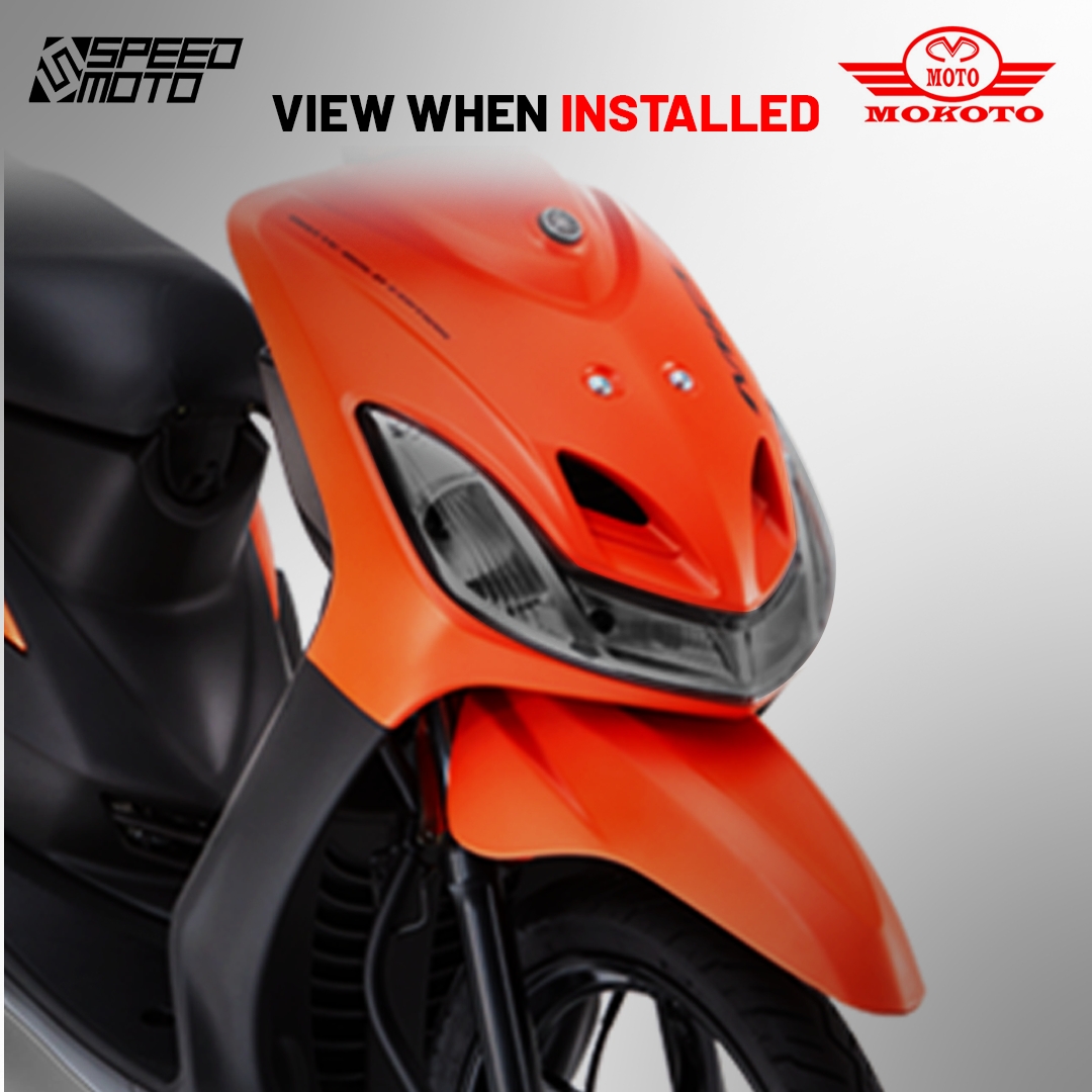 MOKOTO YAMAHA MIO SPORTY HEADLIGHT SMILEY LENS CLEAR FLASHER LENS FOR ...