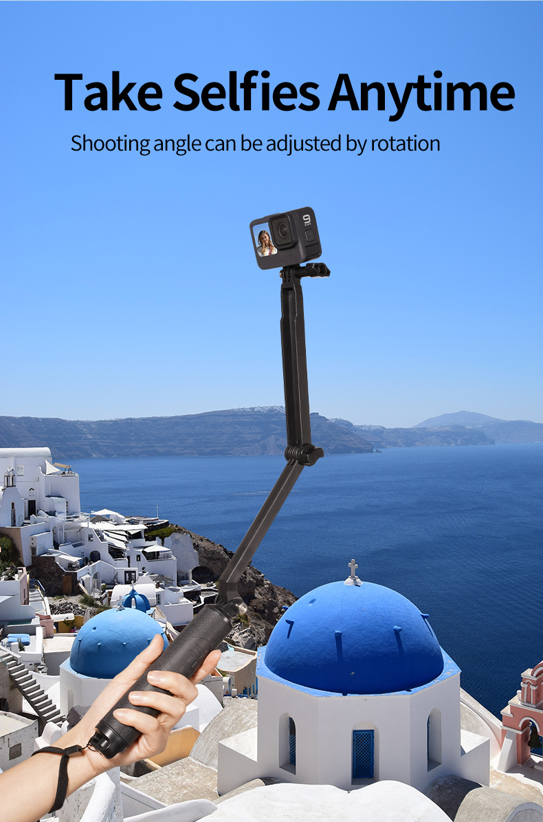 TELESIN 3-Way Multifunctional Monopod/Tripod Pole w/ Floater for Action ...