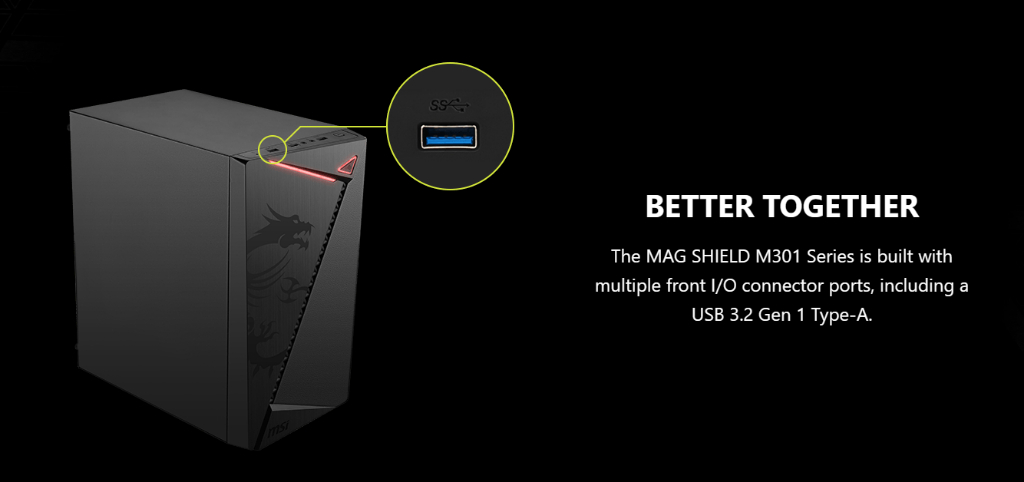 MSI MAG Shield M301 Micro ATX-Tower PC Case (M301) | itw | Shopee ...