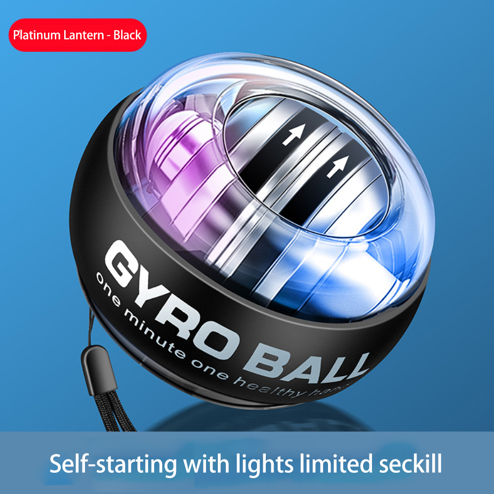 LED Wrist Power Hand Ball Hand Muscle Force Trainer Gyroscope Vibrating ...