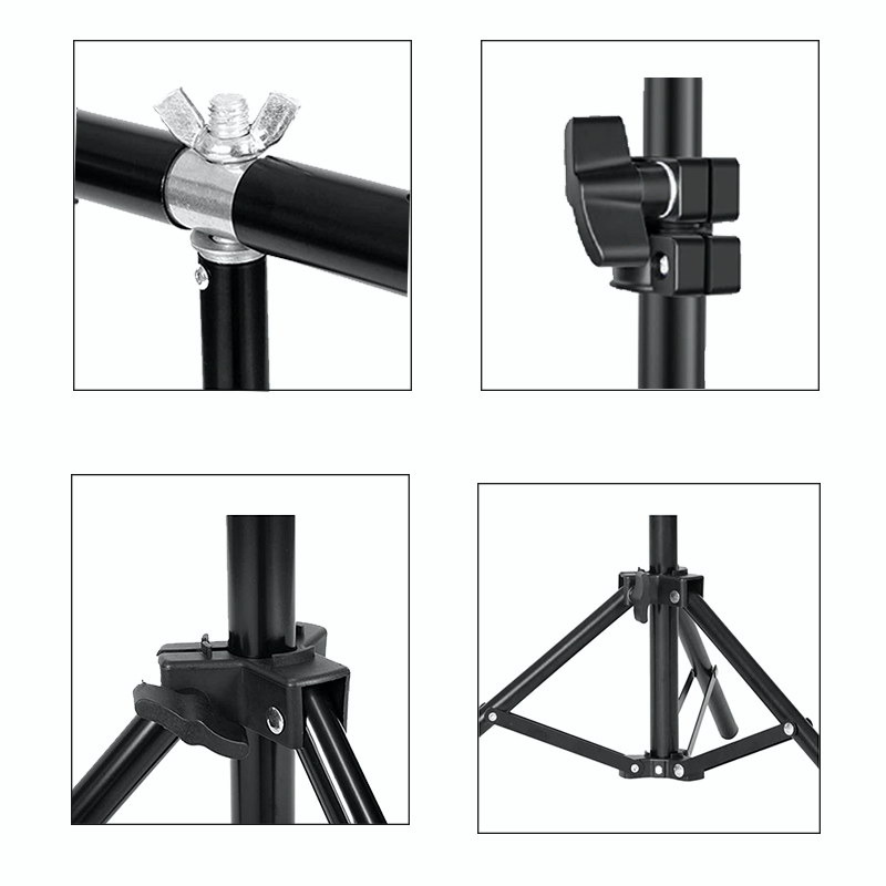 T-Shape Backdrop Stand 2 m x 2 m/6.5 ft x 6.5 ft Portable Photo ...