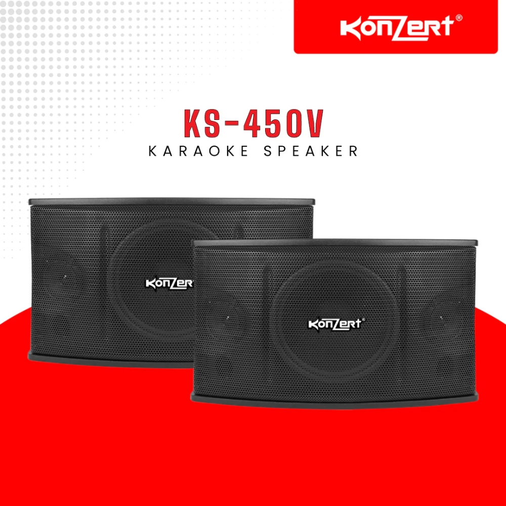 Konzert KS-450V 10" 450W 2-Way Bass Reflex 3 Passive Karaoke Speaker ...