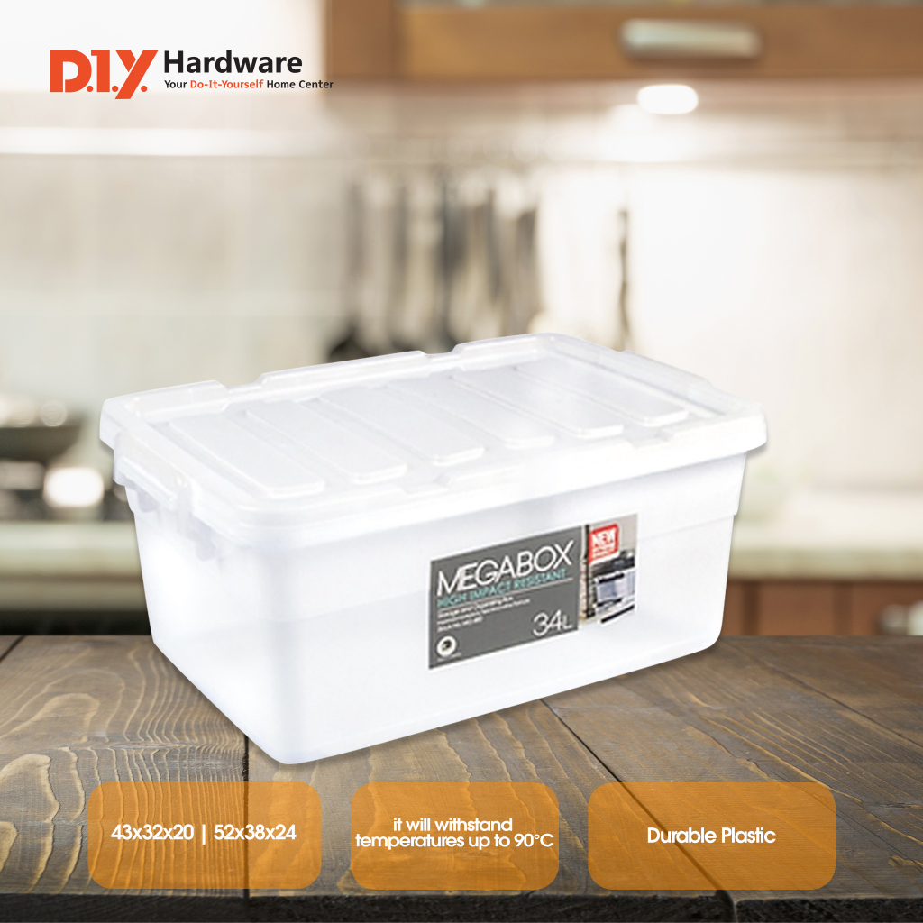 MegaBox High-Impact Storage Box 20 liters | 34 liters MG-681 MG-682 ...