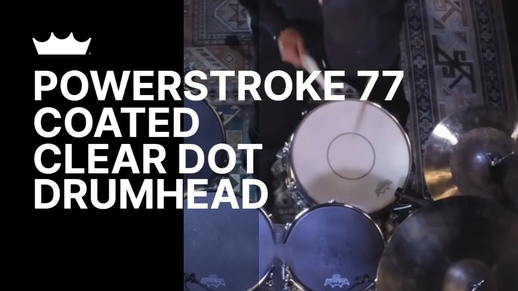 Remo Powerstroke 77 14" Coated Clear Dot Drum Head with Clear Top for ...