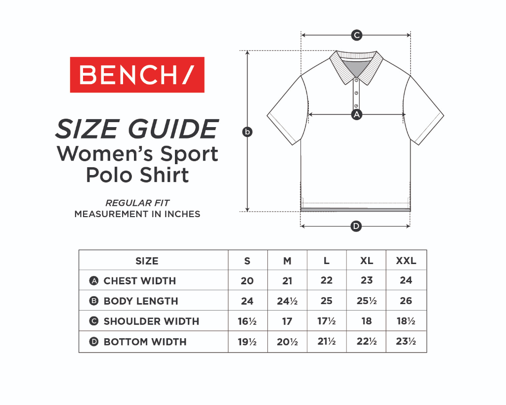 BENCH/ Active BT21 Women's Golf Polo Shirt YPA0008 | Shopee Philippines