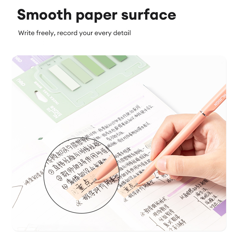 Deli Sticker Notes 100 Sheets Instruction Label Bookmarks Student ...