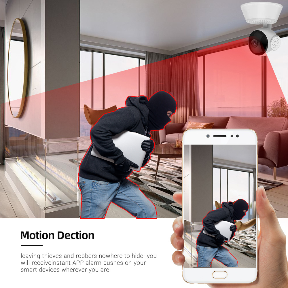 Ulike Night Vision Cctv Camera Wifi Connect To Cellphone Hd Wifi V380 ...