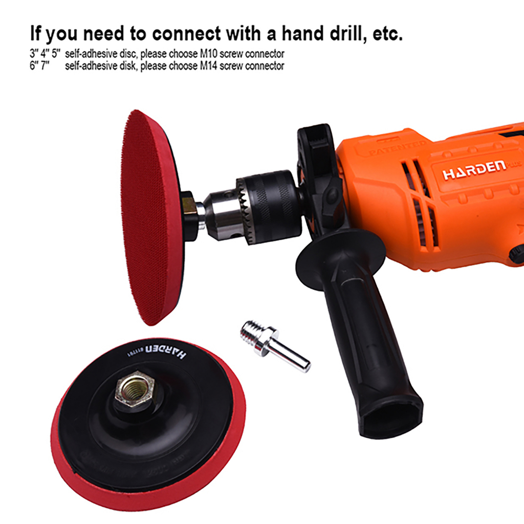 Harden 100,115,125mmX M10 Plastic Base Pad With Velcro Polishing Pad ...