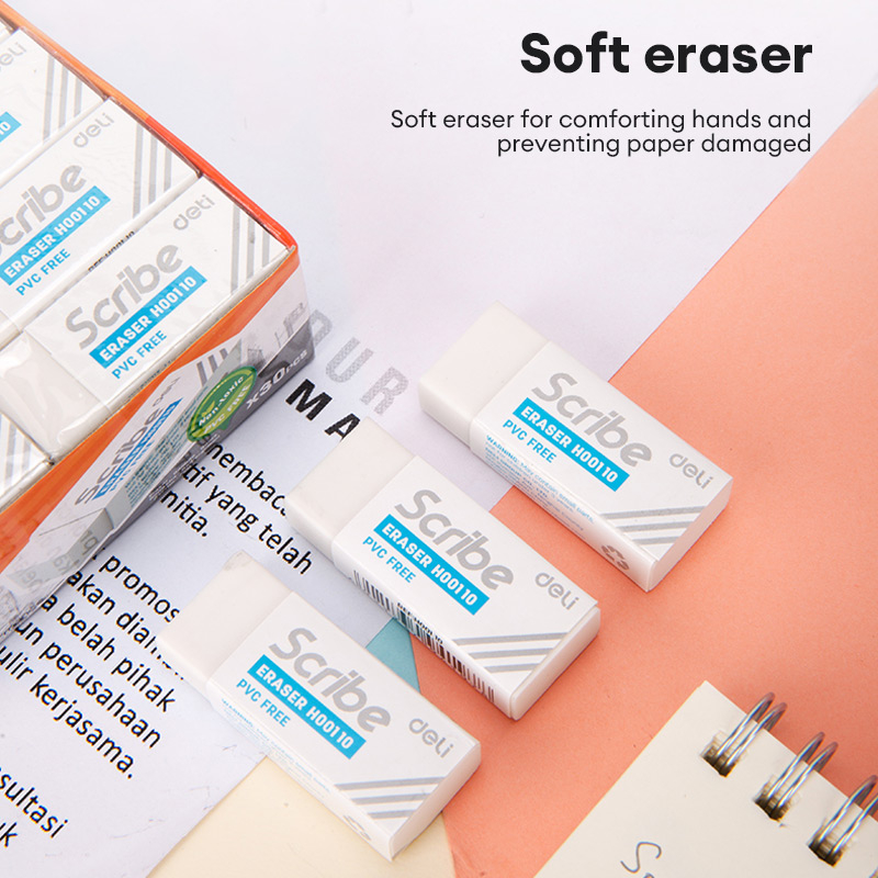 Deli EH00110 Eraser for Student Correction Stationery Erasers School ...