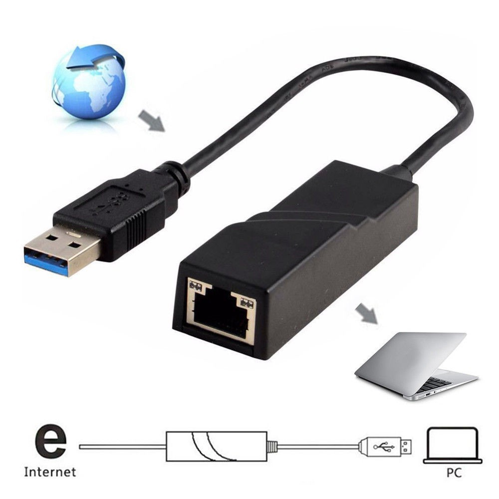 Popcorn USB 3.0 Ethernet Adapter Rj45 Lan Network Card Gigabit Internet ...