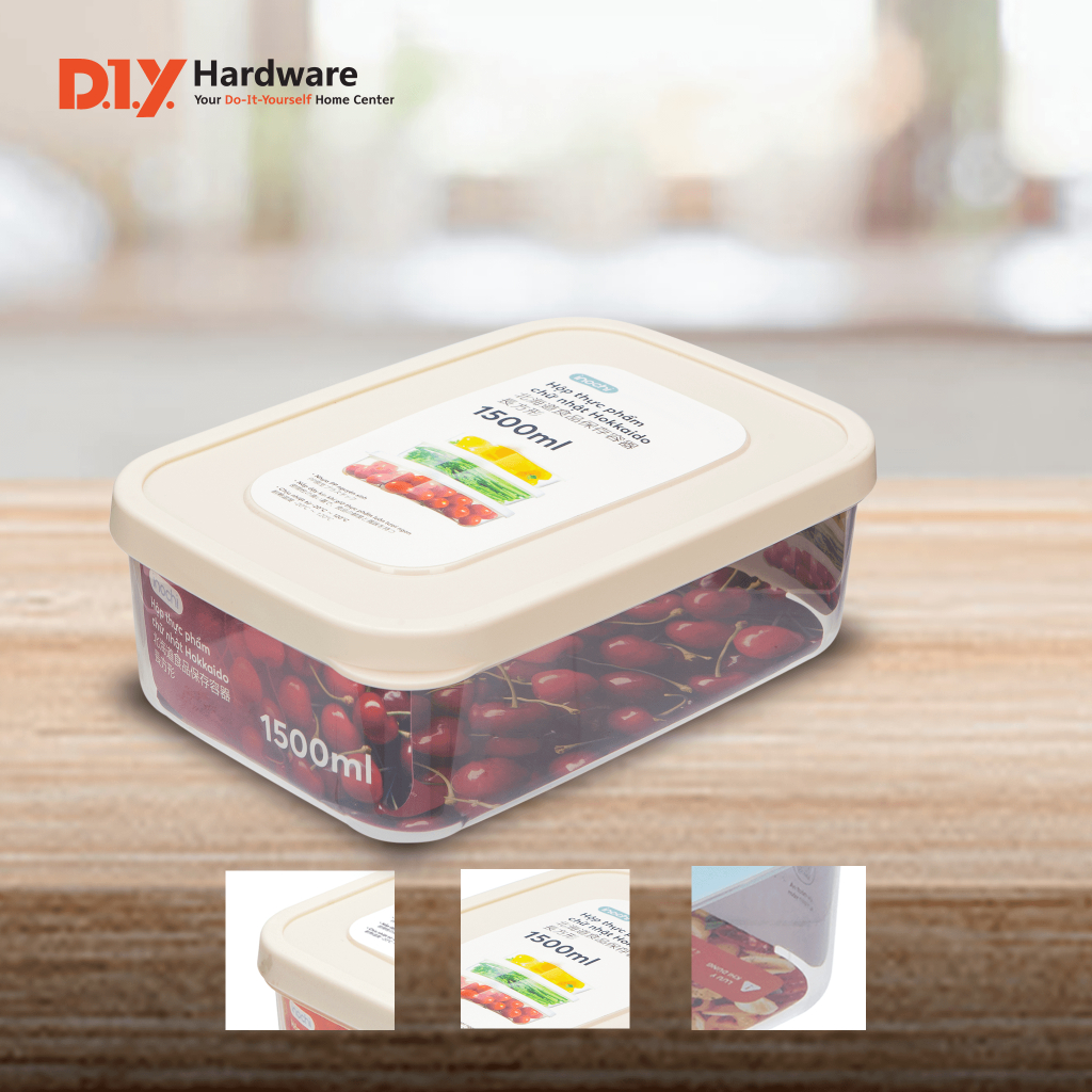 INOCHI Hokkaido rectangular food storage container box 1500ml | Shopee ...