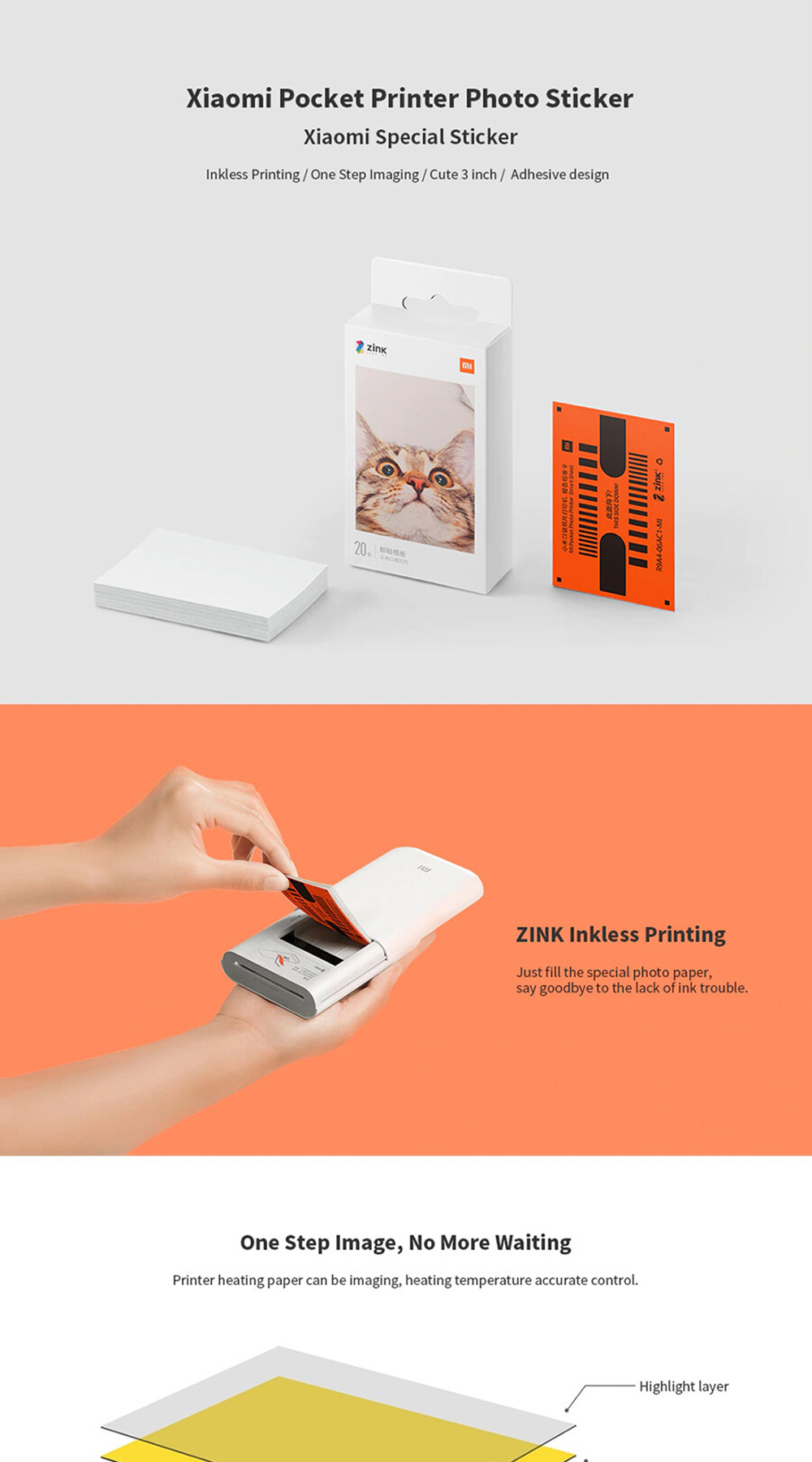 Xiaomi Mi Portable Self-Adhesive Sticker Photo Paper | Shopee Philippines