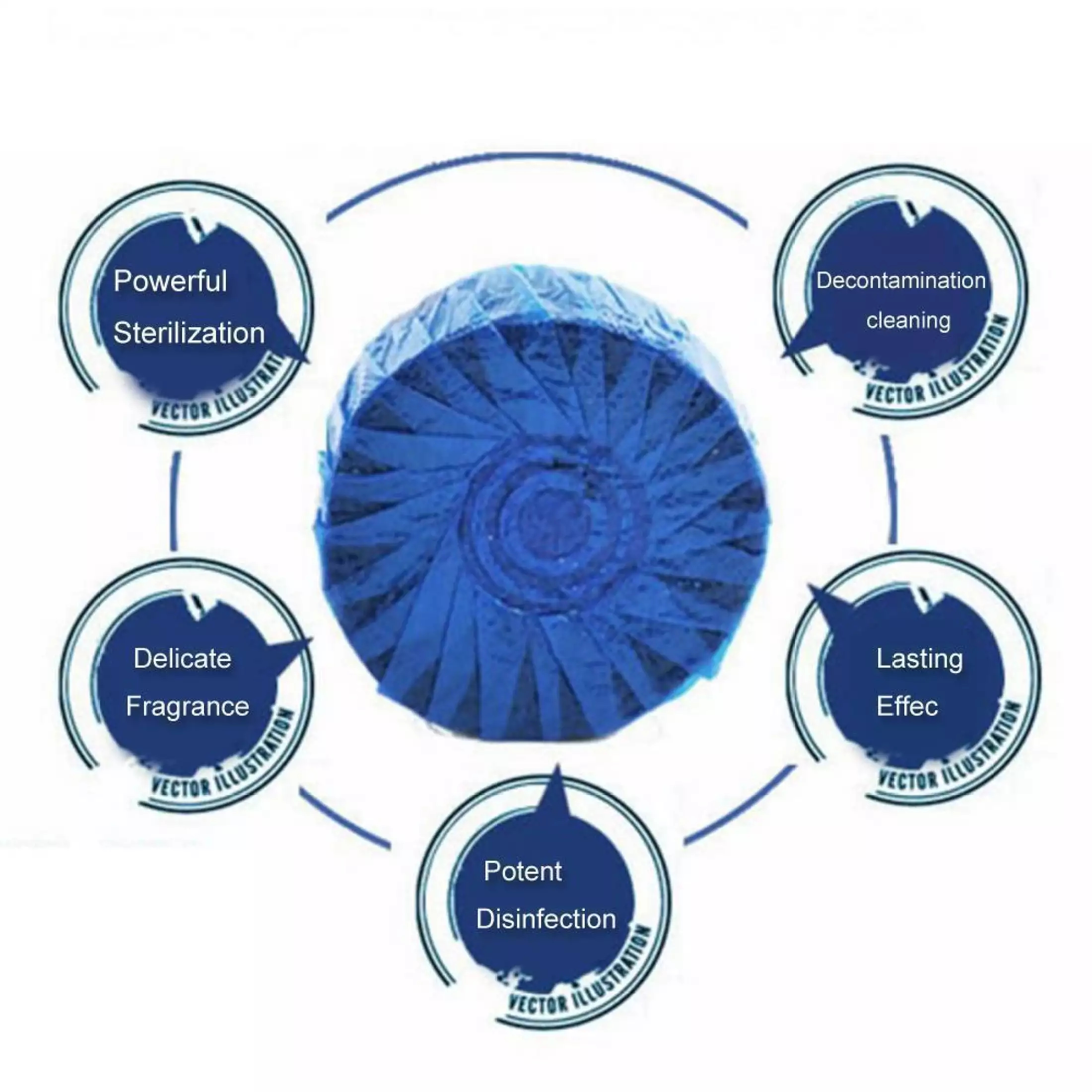 Blue Tablet Toilet Bowl Automatic Toilet Cleaner Blue Bubble Deodorant ...