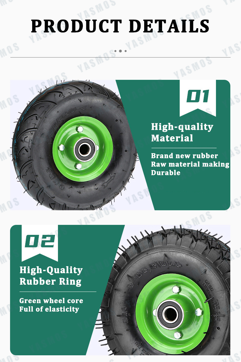 Original 10 Inch Inflatable Wheel Rubber Wheels Heavy Duty Push Cart ...