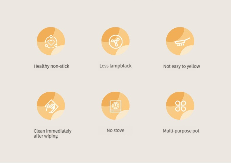 【LEUSE】Healthy non-stick cookware set - medical stone coating - 5 ...