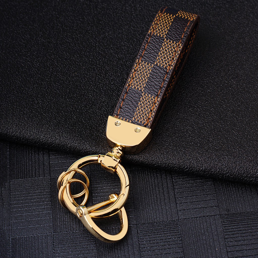 Car KeyChain Leather Lanyard Pendant Car Key Holder Classic Key Ring ...