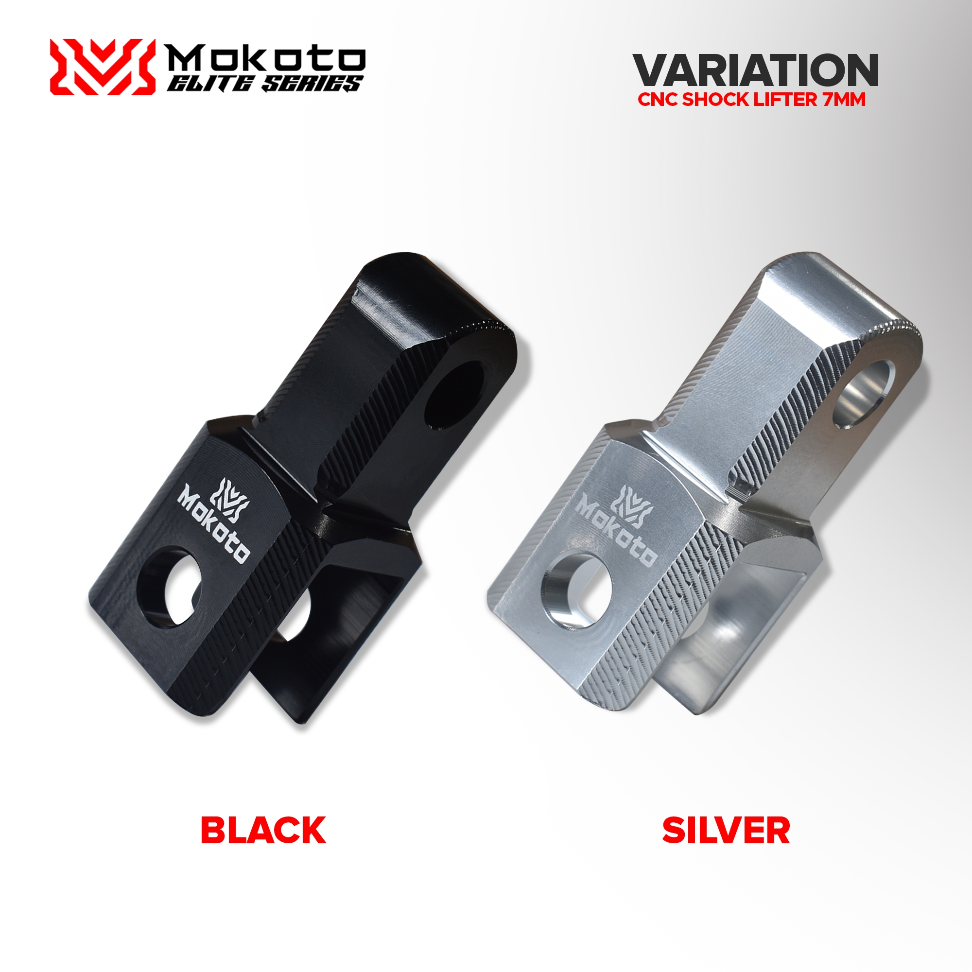 MOKOTO ELITE SERIES CNC SHOCK LIFTER 7MM MOTO-ESL-8957 CNC ALLOY SHOCK ...