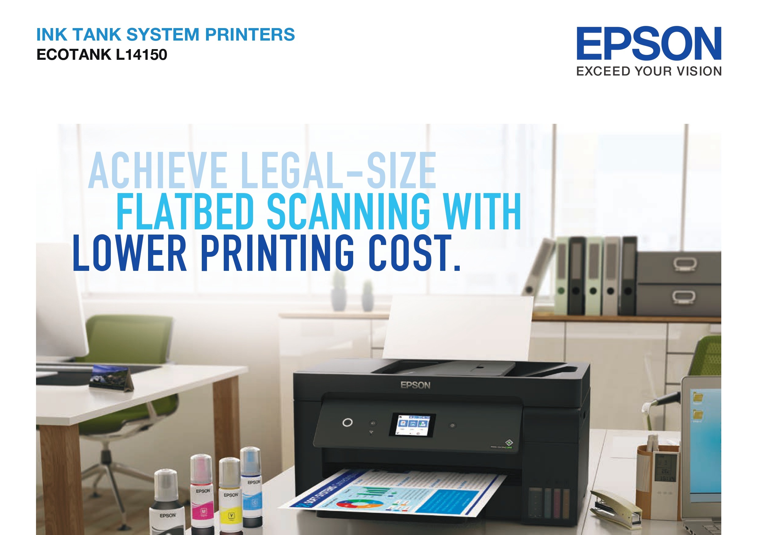 Epson EcoTank L14150 Duplex All-in-One Ink Tank Borderless Printer w ...