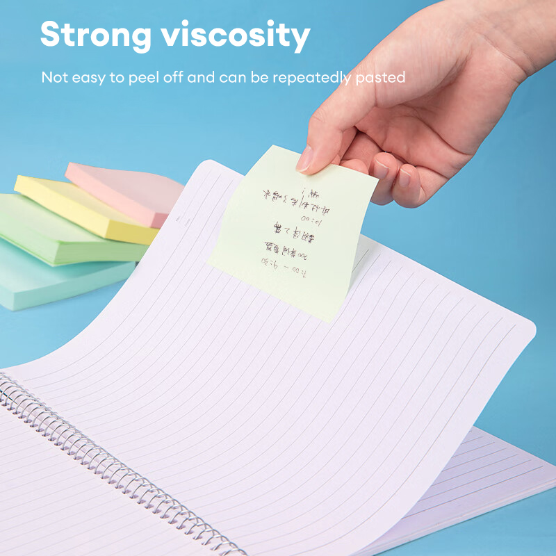 Deli 4Colors Sticker Notes 76×101mm Portable Memo Pads Mini Note Office ...