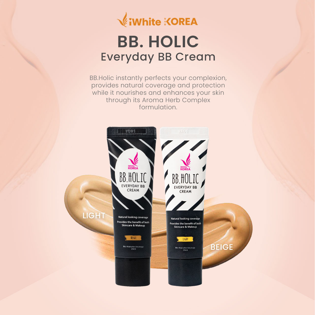 iWhite Korea BB Holic Light 25ml (Natural Coverage, Lightening & Anti ...