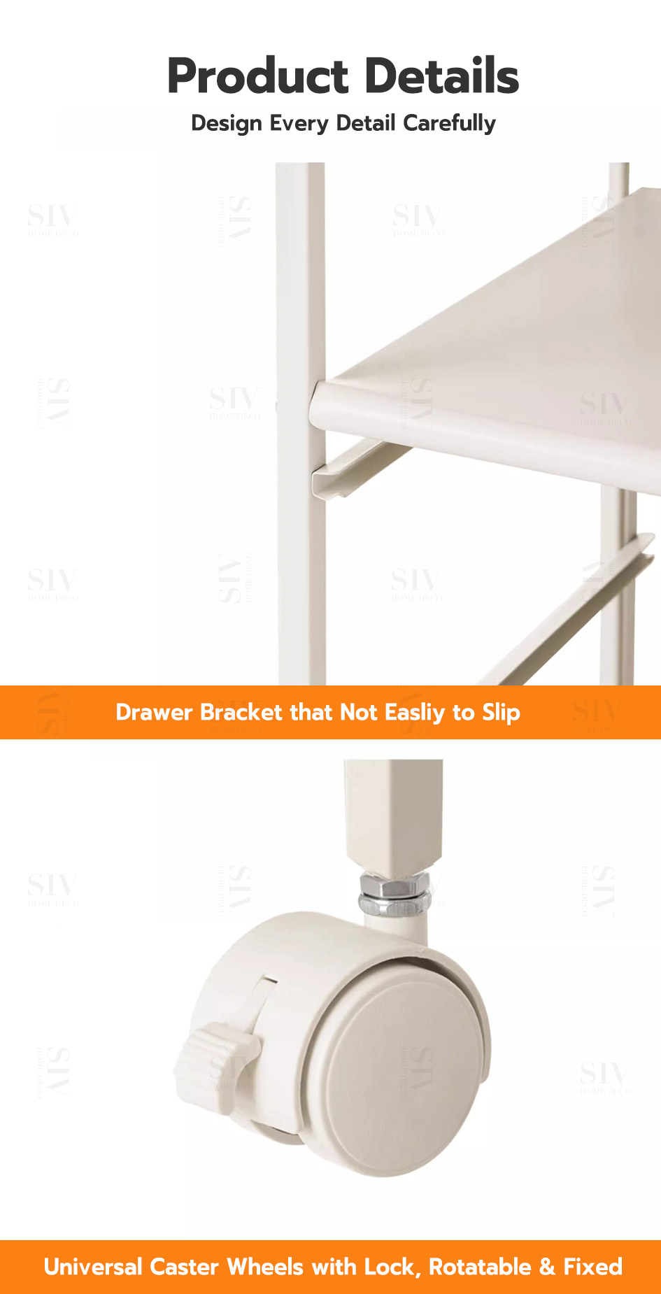 SIV Kitchen Rack With Wheels Oven Microwave Rack Moving Kitchenware ...