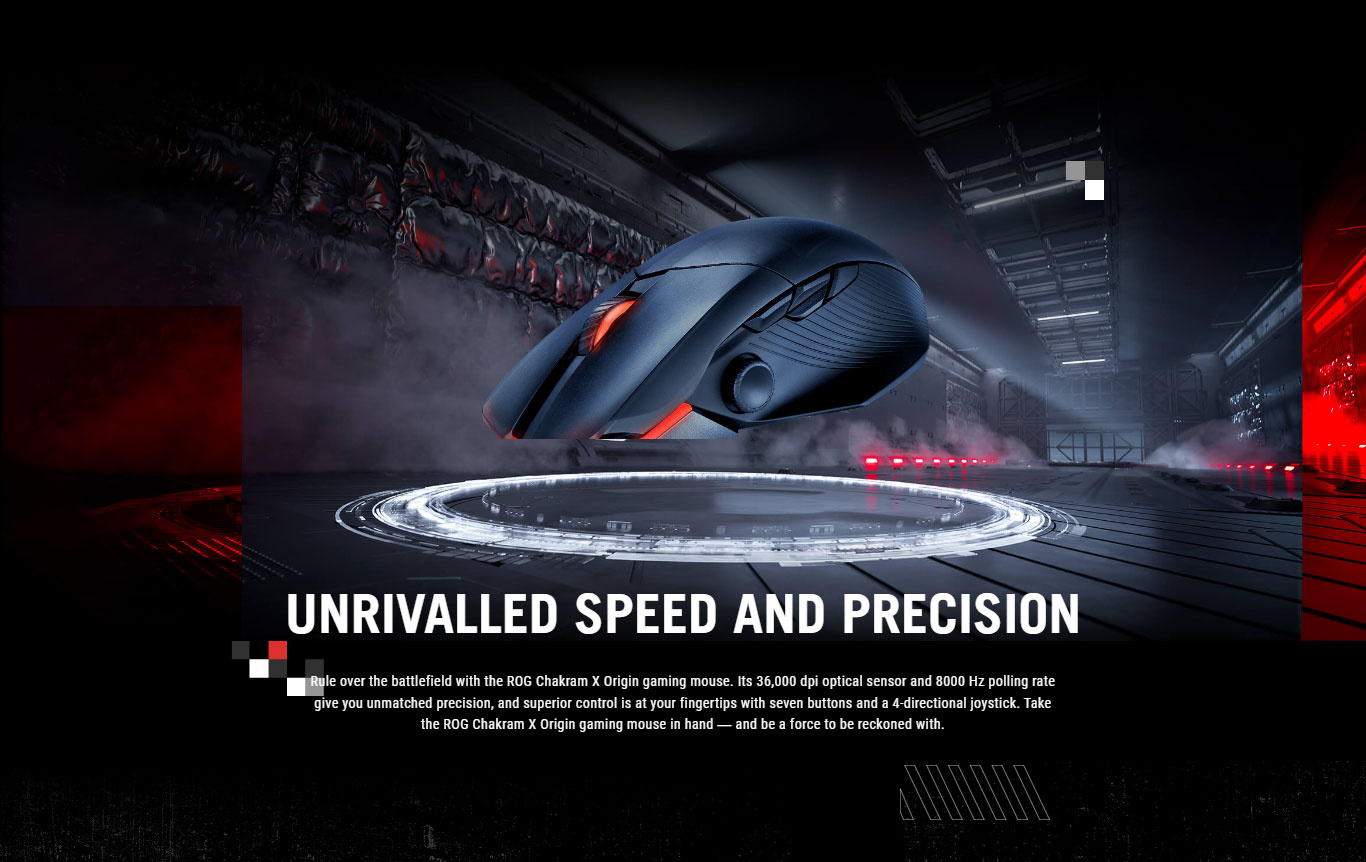 Asus ROG P708 Chakram X Origin 36000 DPI 2.4GHz Bluetooth USB 2.0 Tri ...
