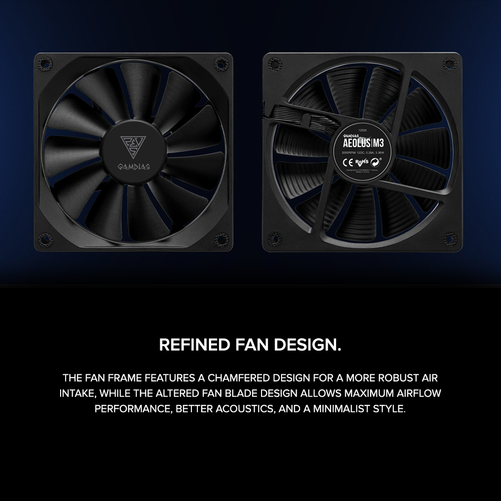 EasyPC| Gamdias AEOLUS M3-1204R/M3-120 ARGB cpu fan| Kit 4x120mm and ...