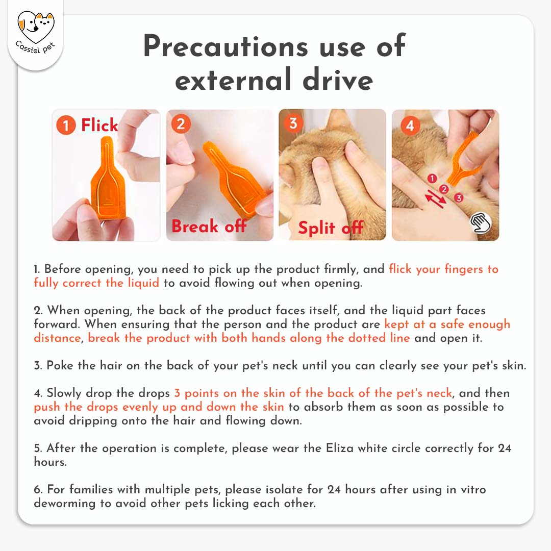 CASSIEL PET Tick And Flea Spot Treatment For Cats & Dogs Repellent Anti ...