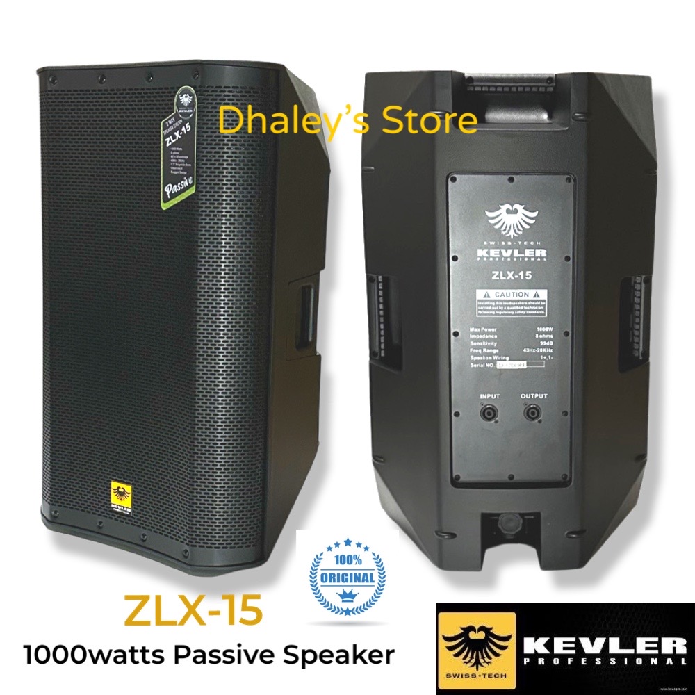 2pcs.Original Kevler ZLX-15 15" 1000watts Passive Speaker 2-Way Bass Reflex Speaker 15inch ...