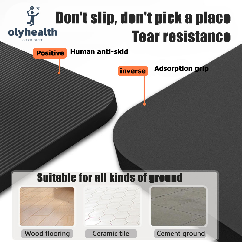 【NEW SIZE 185CM×80CM】12MM NBR Yoga Mat Thicken Soft Gym Mat Workout Mat ...